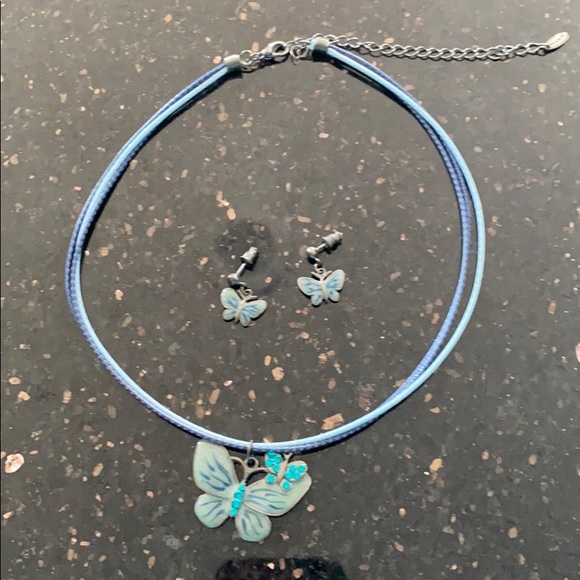 Jewelry | Vintage Homemade Butterfly Necklace Earrings Set | Poshmark